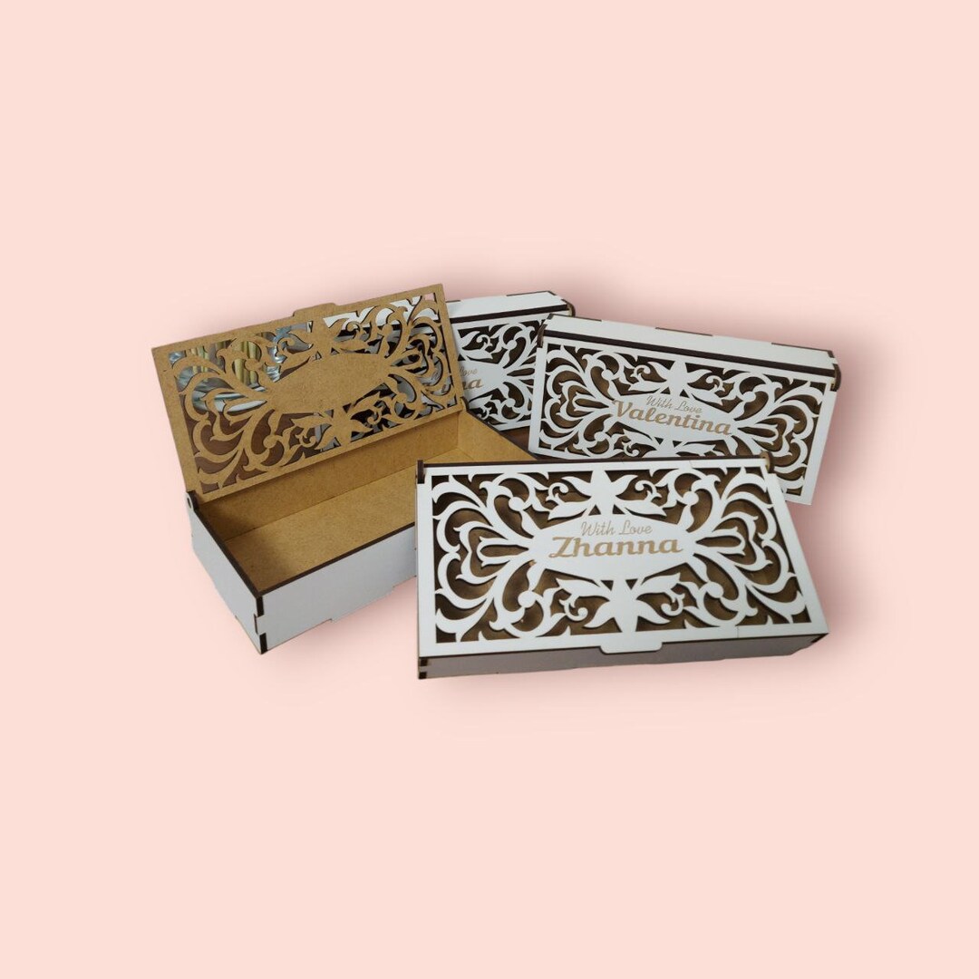 Wooden Packing Wooden Box Laser Cut File SVG Pattern Wooden Box DXF ...