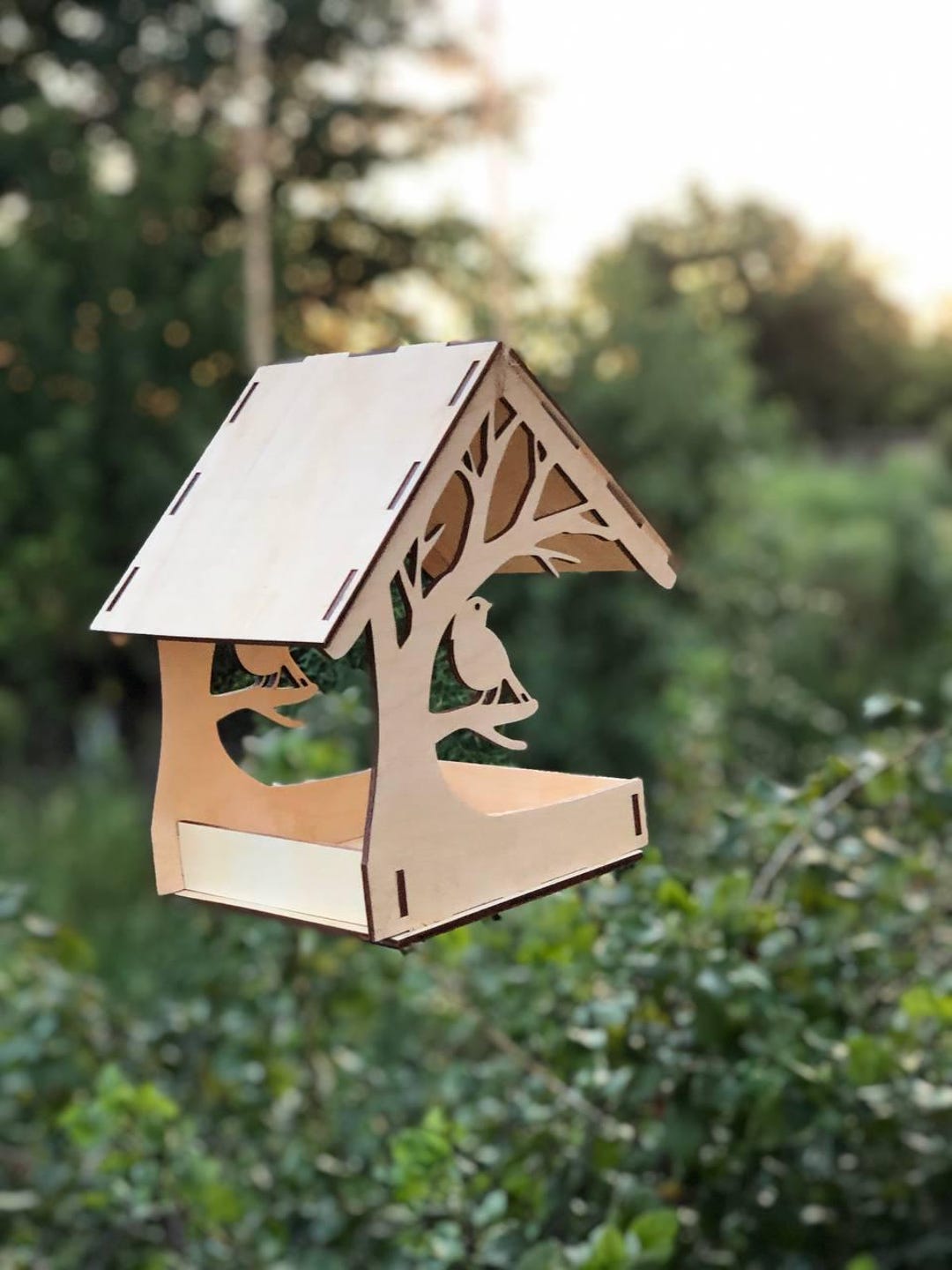 Laser Cut Files Wooden Bird Feeder Birdhouse Dxf Svg Cdr Vector Pattern ...