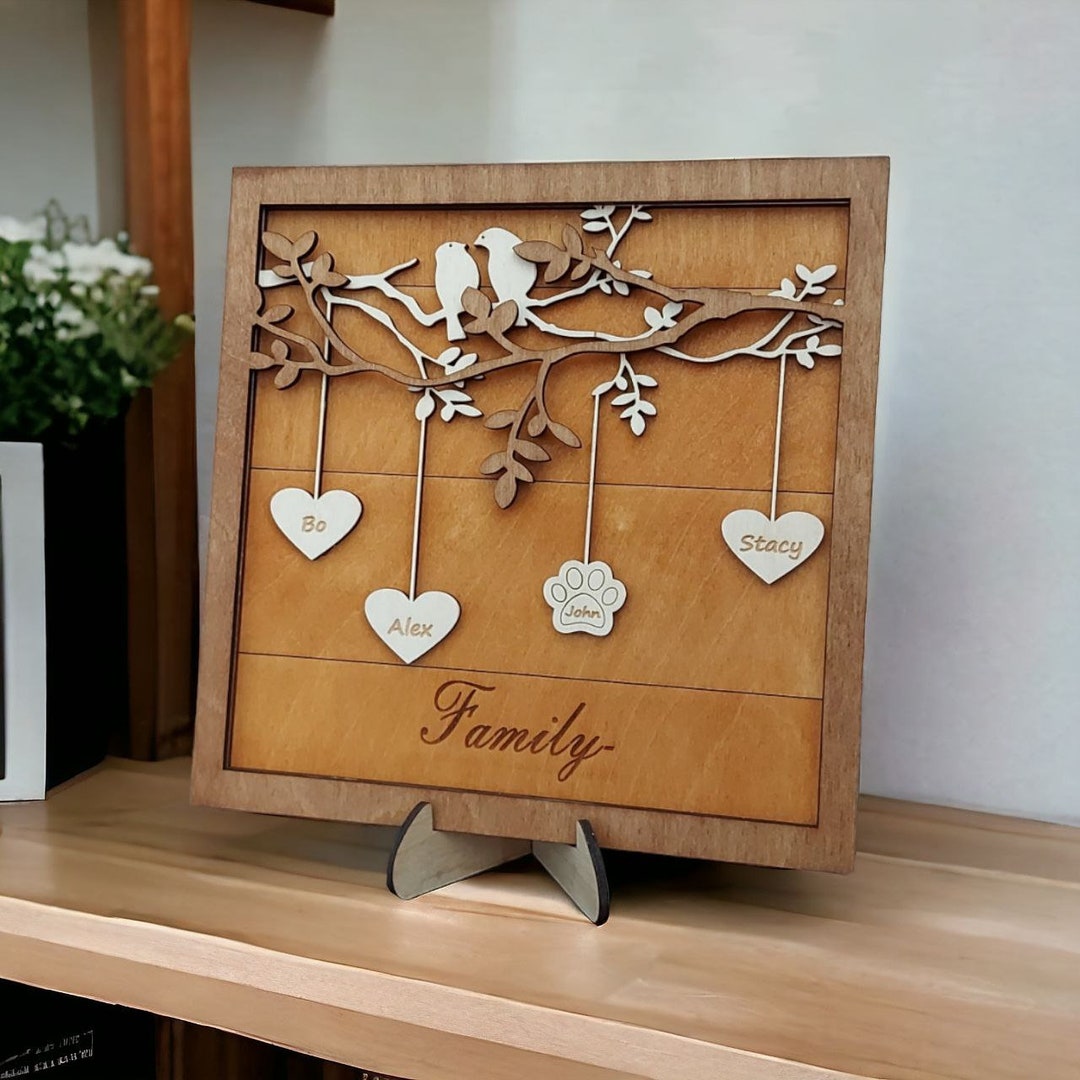 Frame Family Tree for Laser Cut Glowforge File Dxf Cdr Plywood Laser ...
