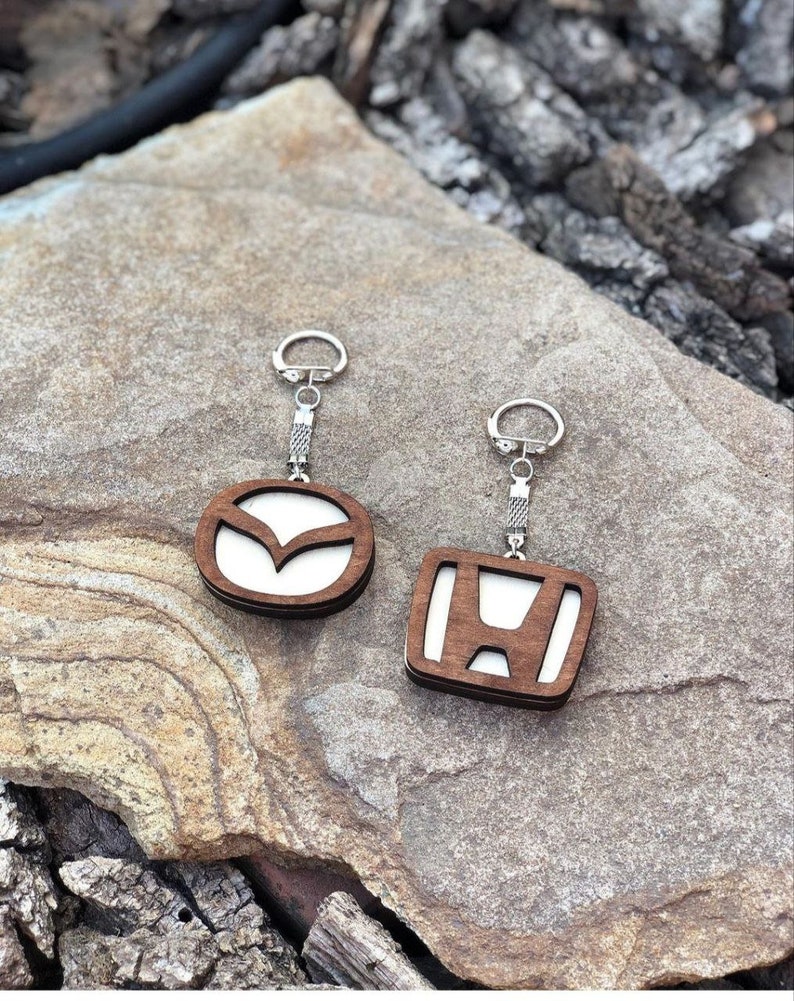 Laser Cut Vehicle Car Logo Keychains Svg File Glowforge 19 Pcs Keychain ...