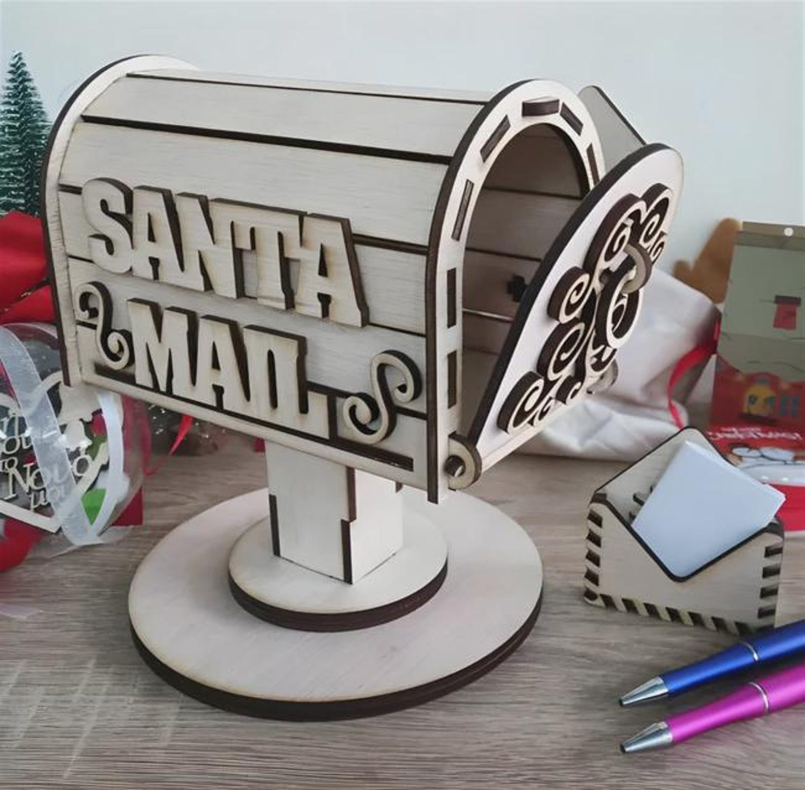 Christmas Mailbox Christmas Crate or Box With Lid- Digital File, Svg ...