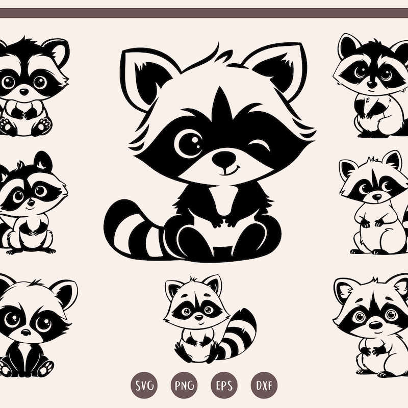 Raccoon Illustration - Etsy