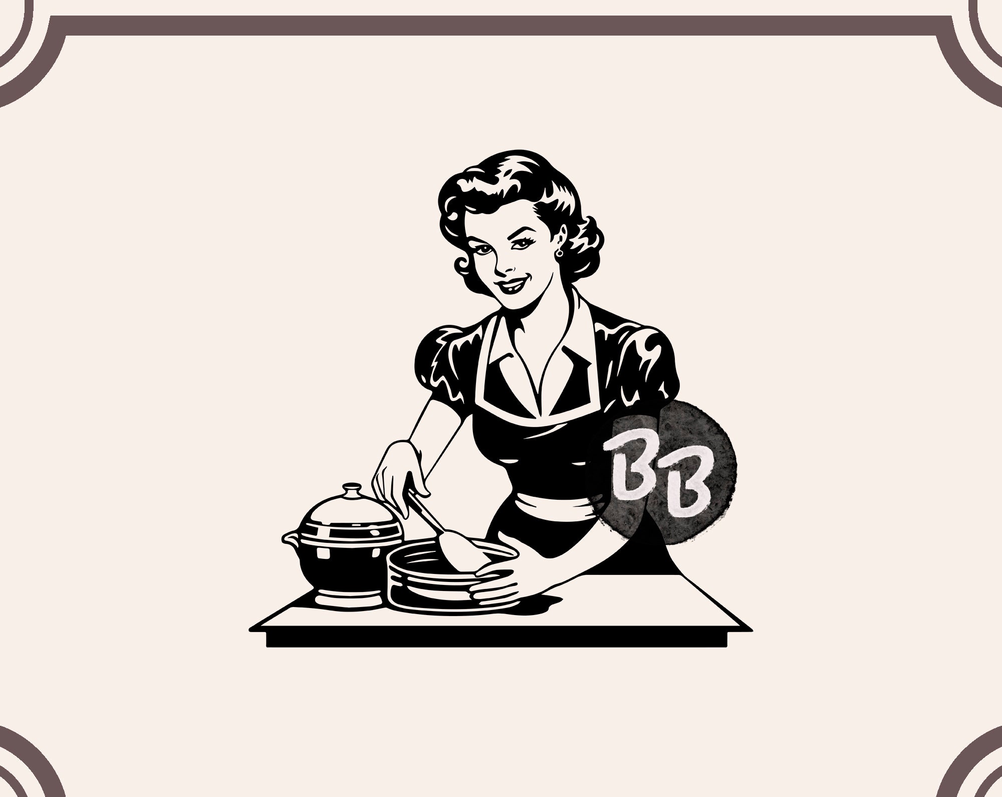 Retro Women Svg Bundle, Retro Housewife Svg, Homemaker Women Svg, 60s ...
