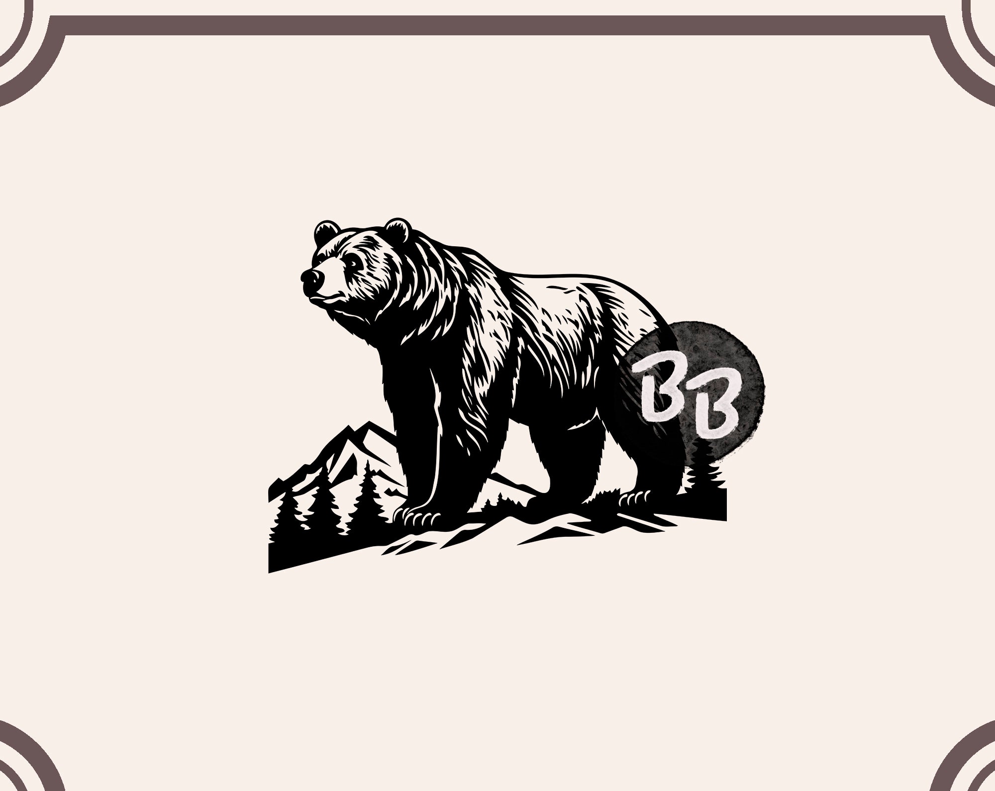 Bear With Mountains Svg Bundle, Bear Svg, Bear Head Svg, Png - Etsy
