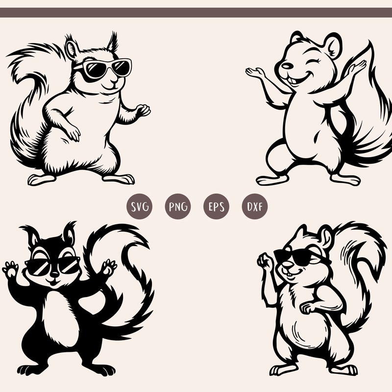 Squirrel Svg - Etsy