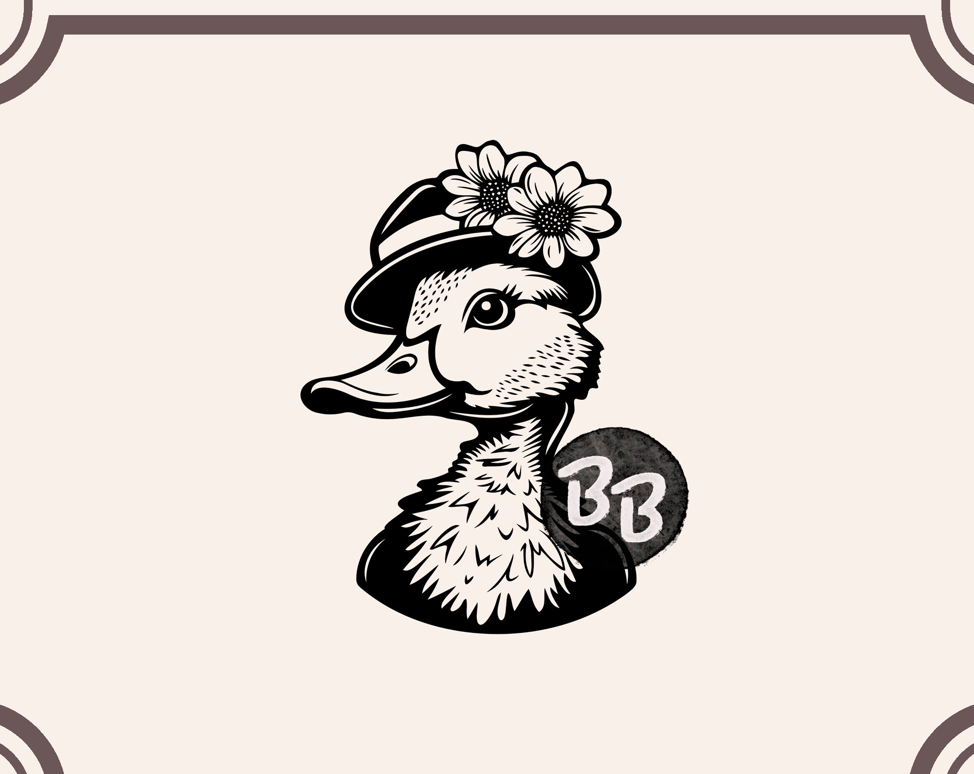 Floral Duck Svg Bundle, Duckling Vector Graphics (svg, Png, Eps, Dxf ...