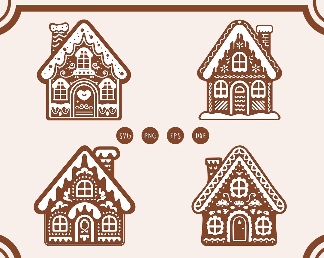 Gingerbread House SVG Bundle: Christmas Cut Files - Etsy