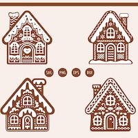 Gingerbread House Svg, Christmas Svg, Gingerbread House Cut File - Etsy