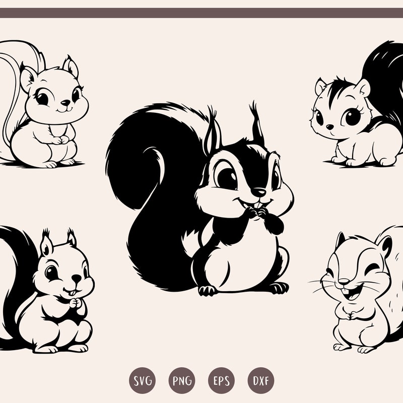 Squirrel Svg - Etsy