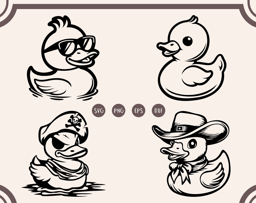 Rubber Duck Svg Bundle, Rubber Duck Svg, Duck Clipart, Duck Face Svg ...