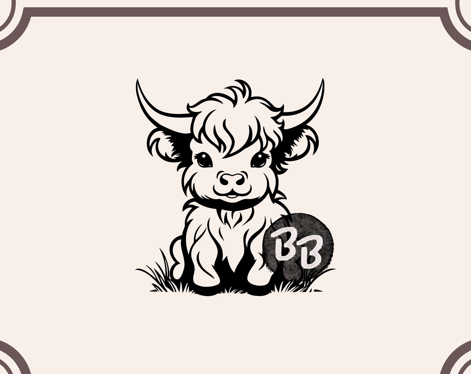 Baby Highland Cow Clipart Bundle (svg, Png, Eps, Dxf) - Etsy