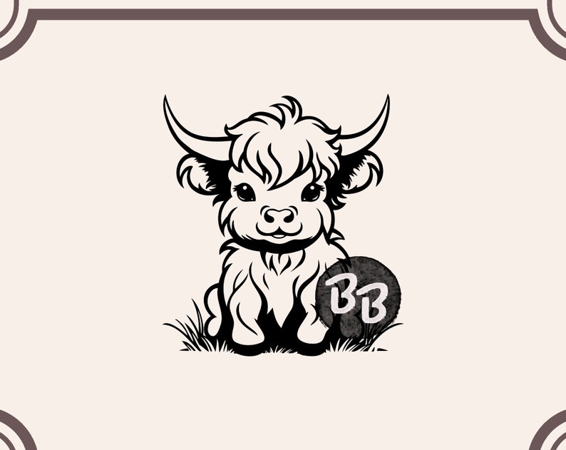 Baby Highland Cow Svg Bundle, Highland Cow Svg, Cute Cow Svg, Cow Svg ...