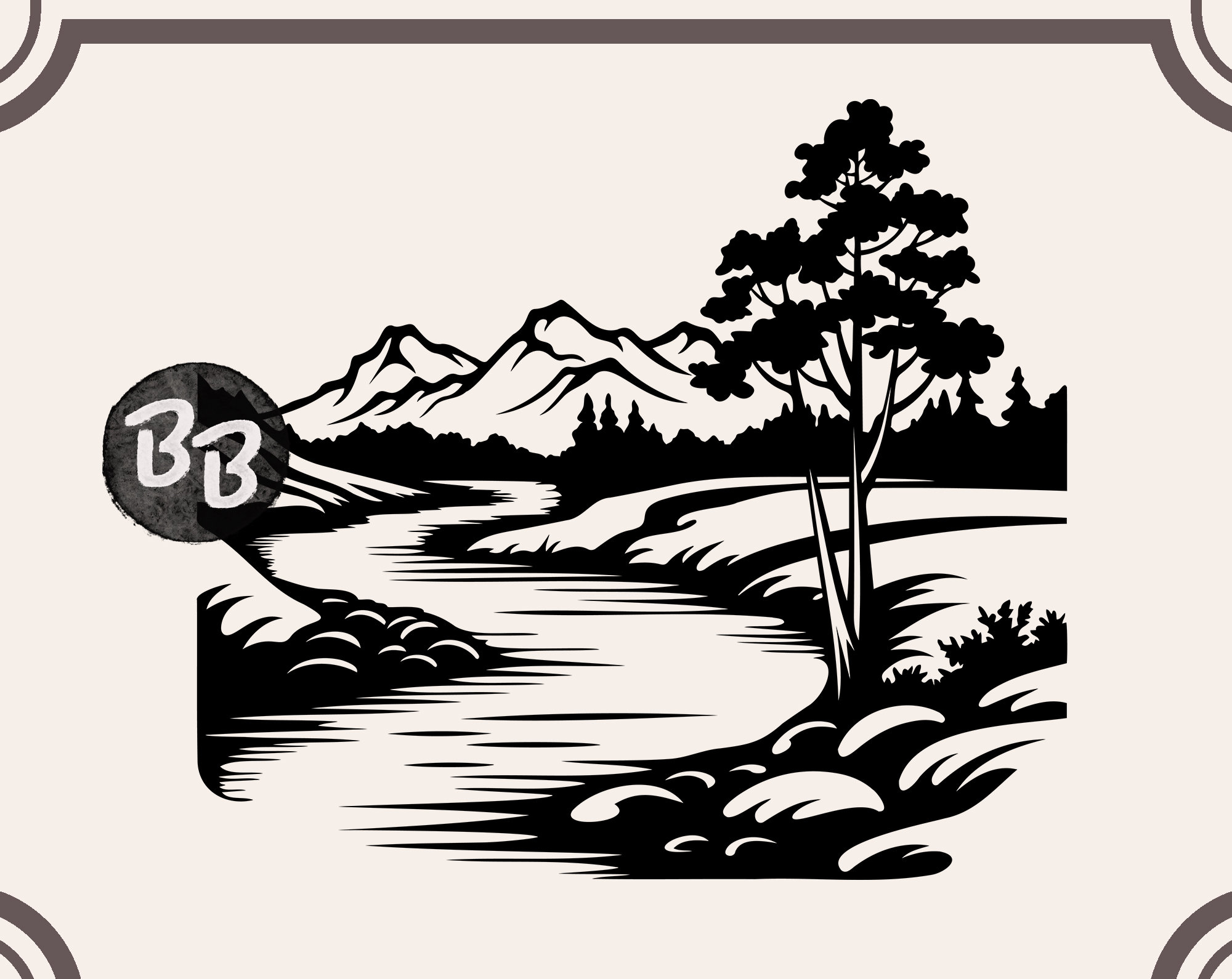 River Scene Svg Bundle, Lake Forest Clipart, River Landscape, River ...