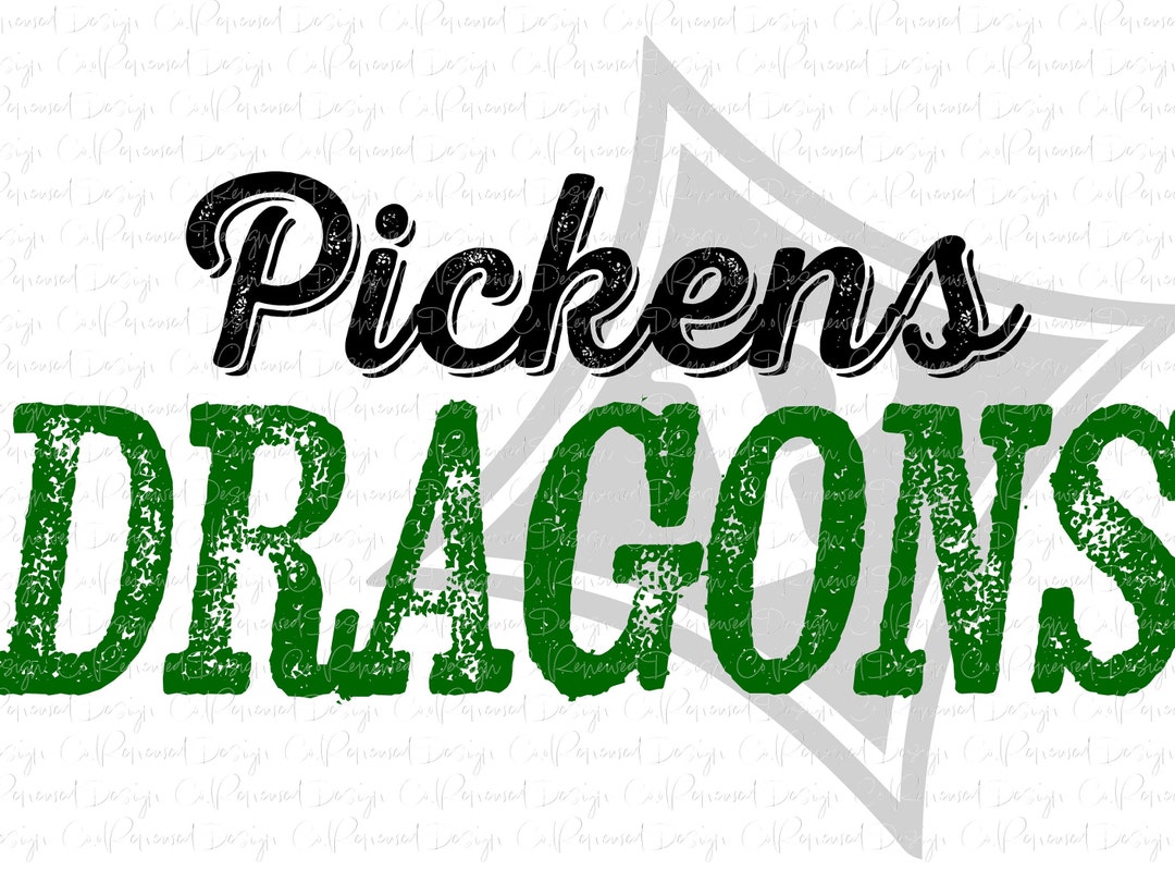 Pickens Dragons Digital Design Download - Etsy