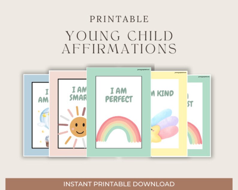 Young Child Affirmation Cards - Etsy