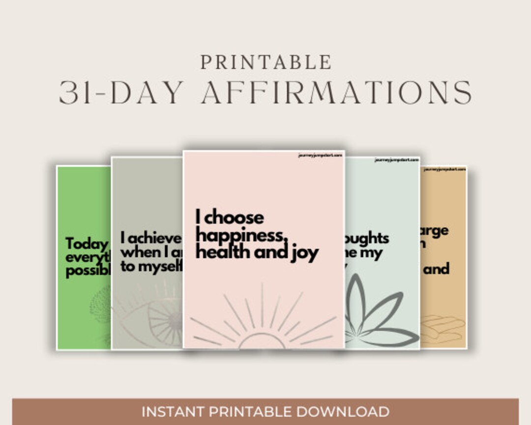 31 Daily Affirmations - Etsy