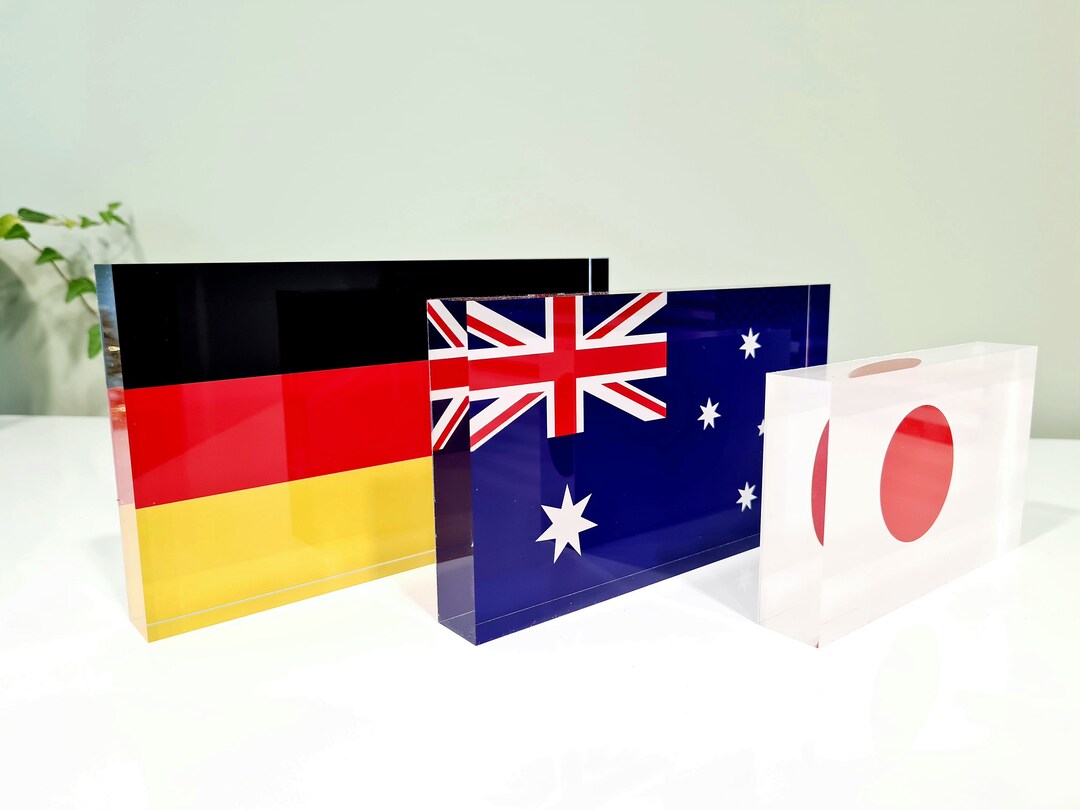 Flag Acrylic Block Print Flags of All Countries in the World on Acrylic ...