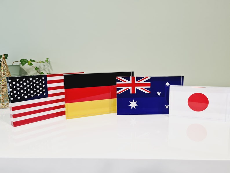 Flag Acrylic Block Print Flags of All Countries in the World on Acrylic ...