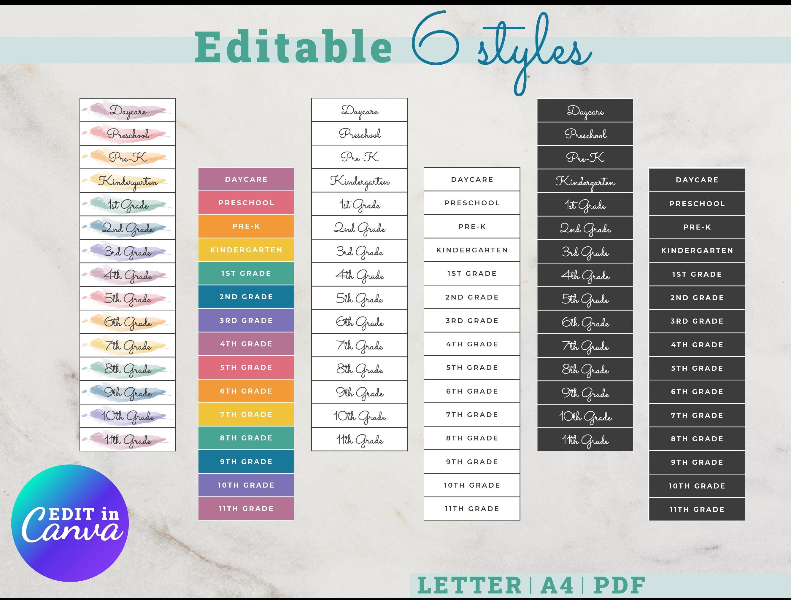 Editable Memory Box Tabs, Printable Folder Tabs, Filing System, File ...