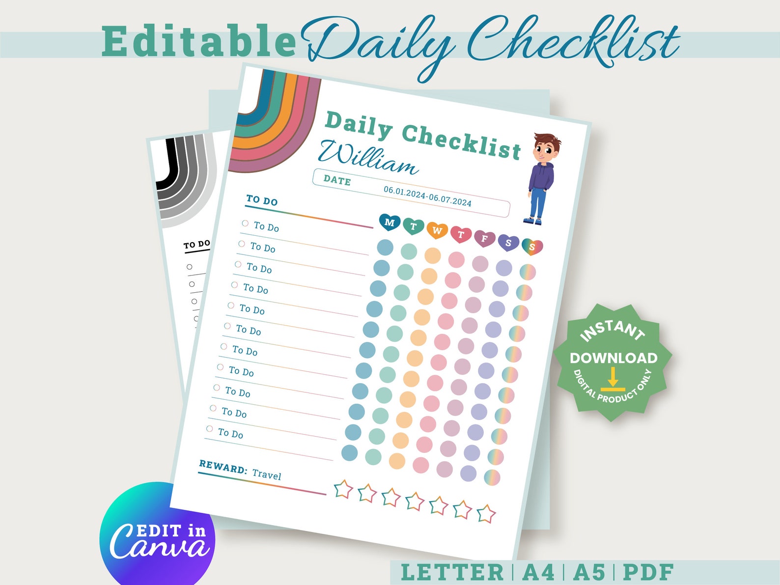 Daily Routine, to Do List, to Do List Template, Responsibilities ...