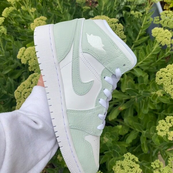 Sage Green Air Jordan 1 - Etsy