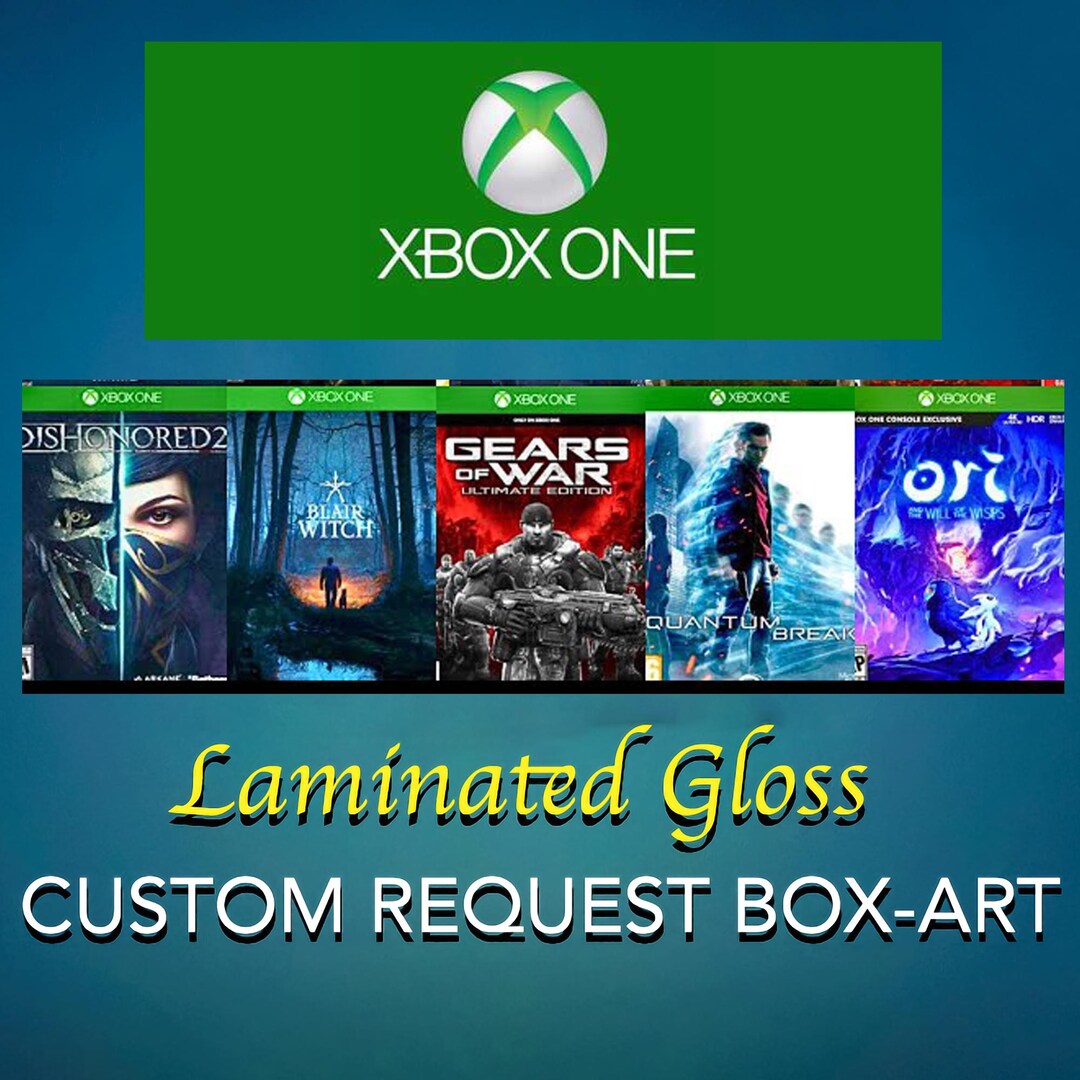 Xbox ONE Boxart Slip Artwork. Sized to Fit the Cases. Gloss Printing ...