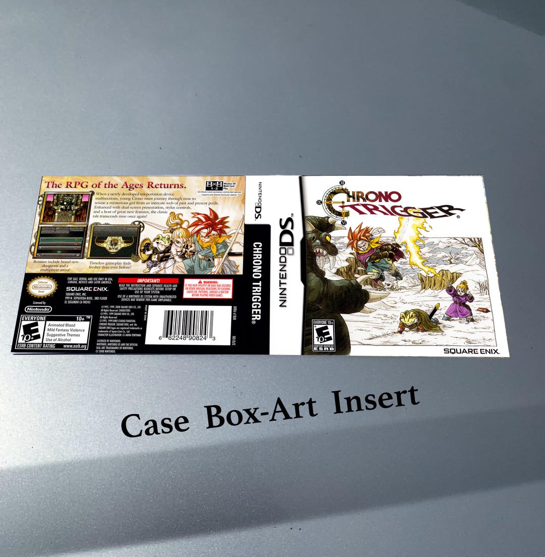 Nintendo DS Chrono Trigger. Case Slipcover: Gloss Laminate Replacement ...