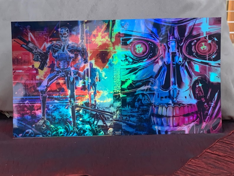 Terminator 2 Ultra 4K Bluray Steelbook CONVERSION to Vinyl Holographic ...