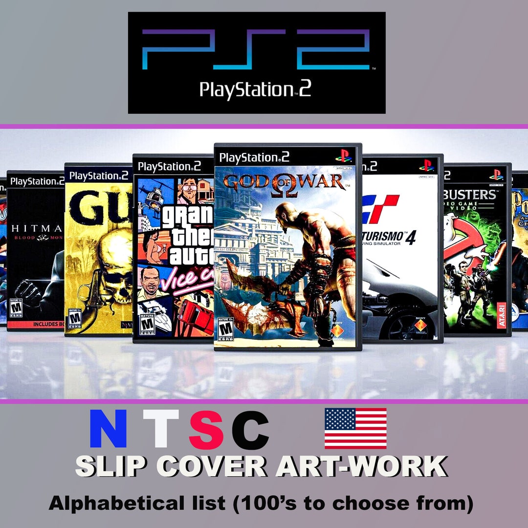 PAL UK Playstation 2 Slip Case Artwork Listed Titles PS2. Replica Art ...