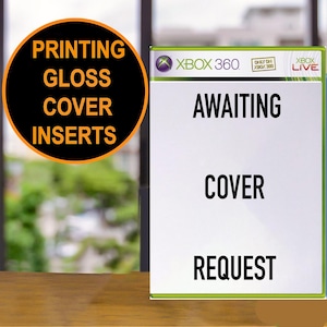 XBOX 360 Boxart Cover .custom Replacement Cover Insert for Case. Gloss ...