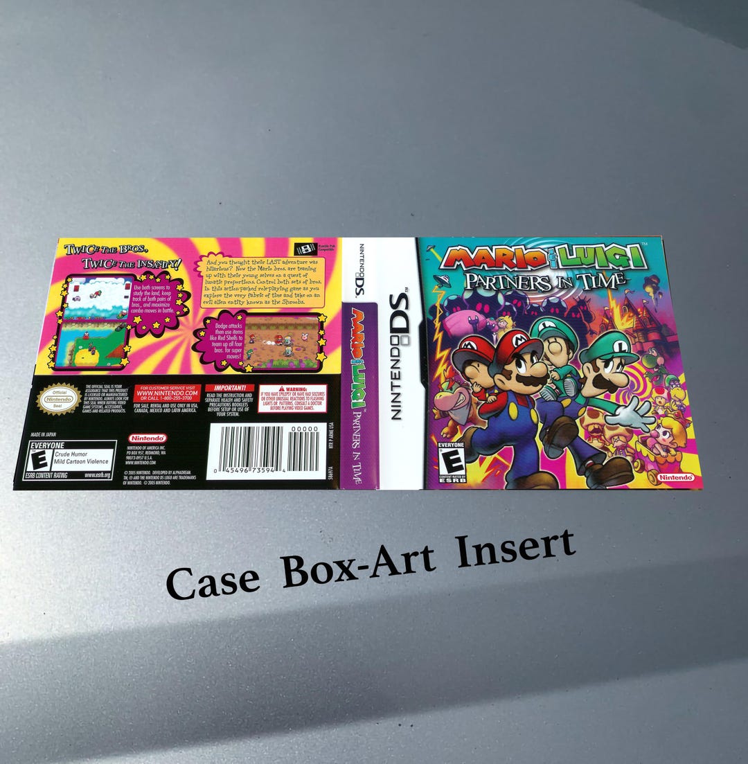 Nintendo DS Mario and Luigi Partners in Time Case Slipcover: Gloss ...