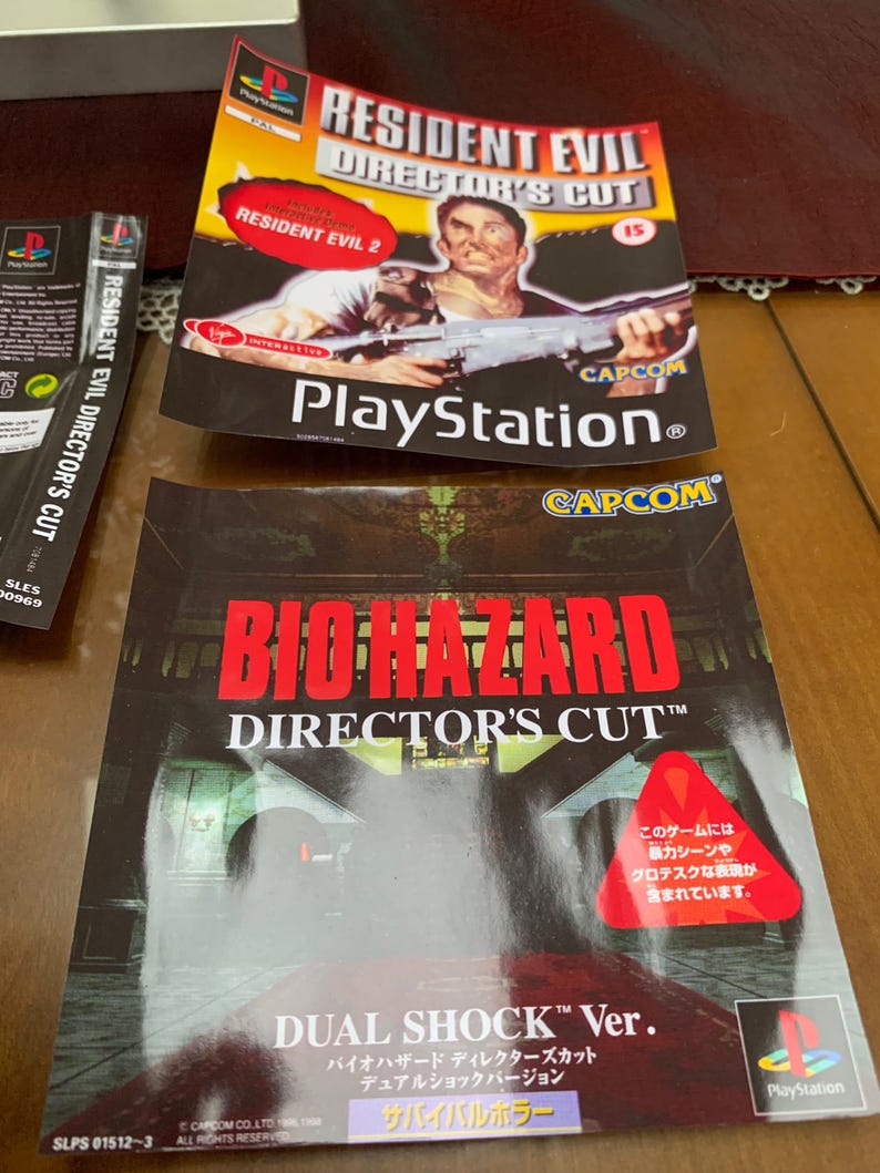 Resident Evil Directors Cut .PS1 Case Boxart Slip Covers. Gloss ...