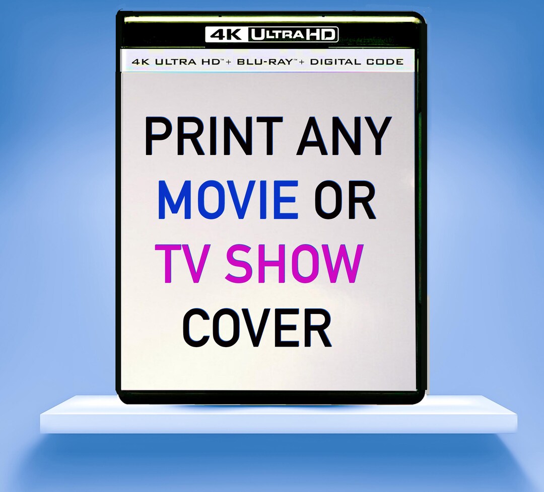 4K Blu-ray Cover Print Boxart. Gloss Custom or Reproduction Sleeves. Cut to Size of Standard Blu ...
