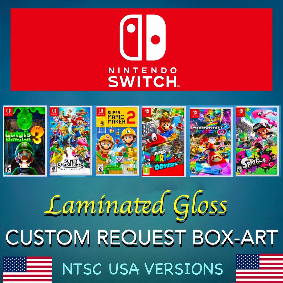 USA Switch Boxart Slip Covers. Sized to Fit the Cases. Professional ...