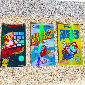 Sticker Label Super Mario Bros 1 , 2 , or 3 NES.PAL Holographic ...