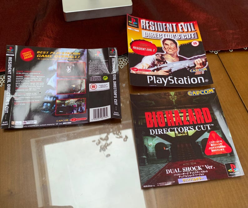 Resident Evil Directors Cut .PS1 Case Boxart Slip Covers. Gloss ...