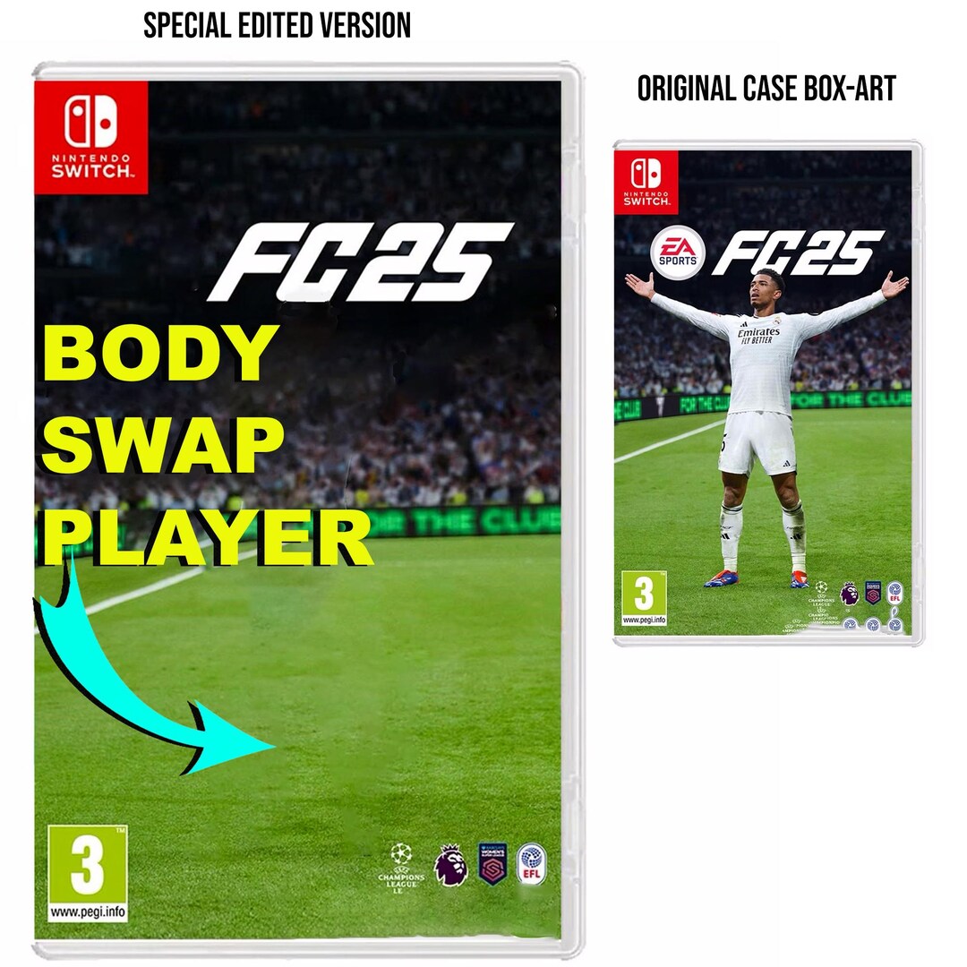 FC25 Custom Edit Nintendo Switch Boxart Insert Glossy Case Cover Print ...