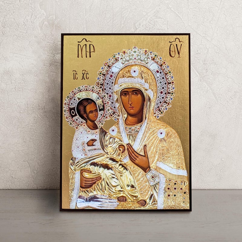 Virgin Mary Icon - Etsy
