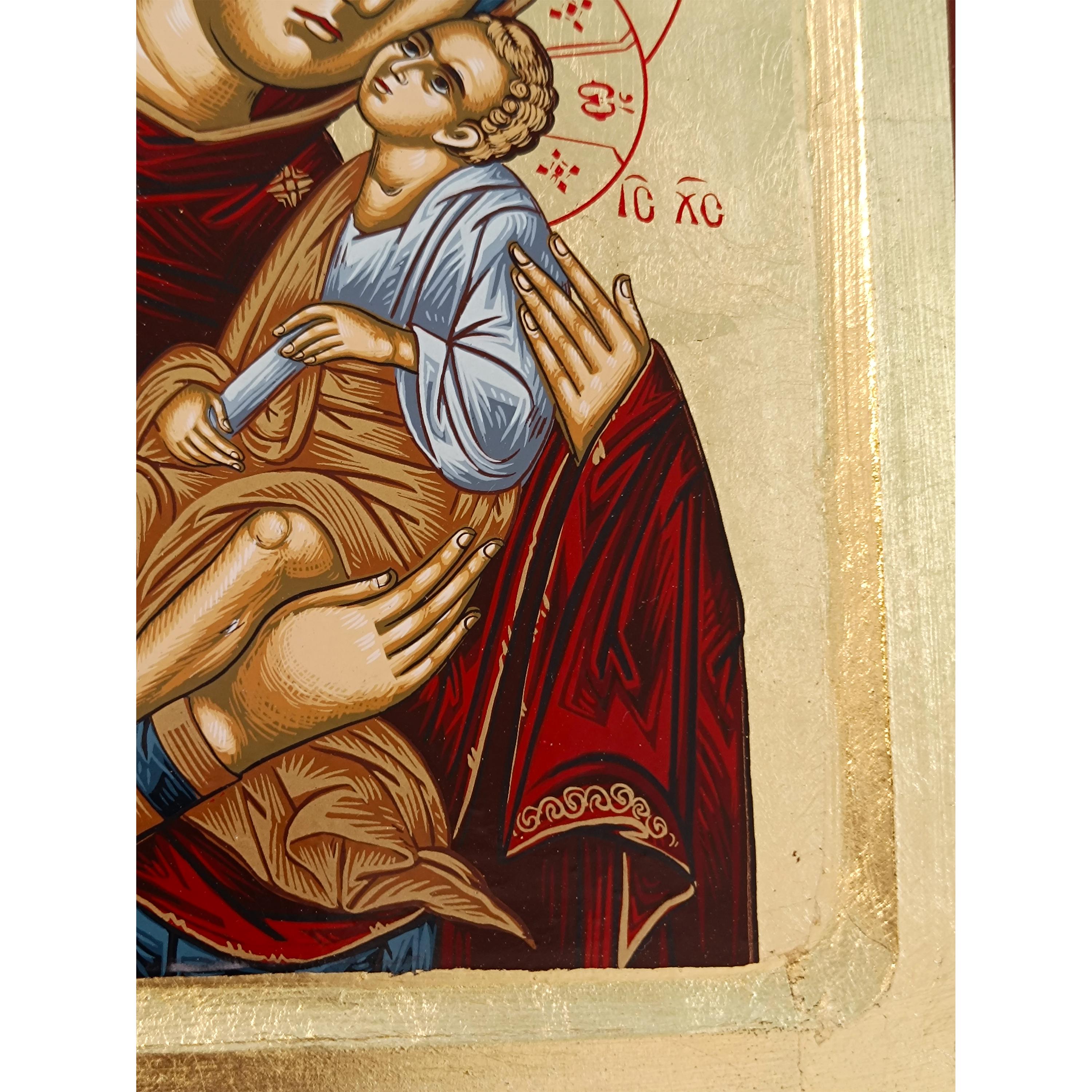 Hand Painted Virgin Mary Icon • Greek Orthodox Icon of Our Lady ...