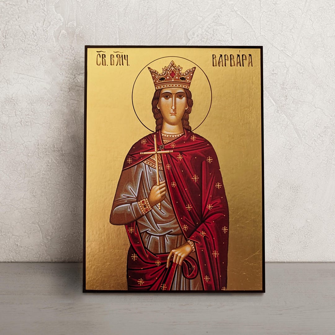 Saint Barbara Icon • Greek Orthodox Icon • Christian Icon of St Barbara ...