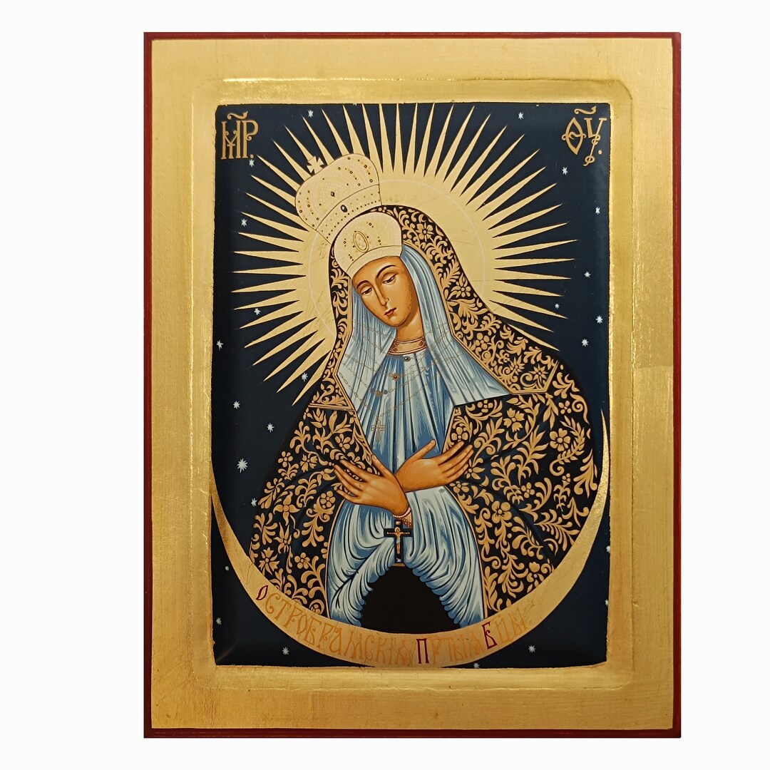 Our Lady of the Gate of Dawn Icon, Catholic Icon, Holy Virgin Mary Icon ...
