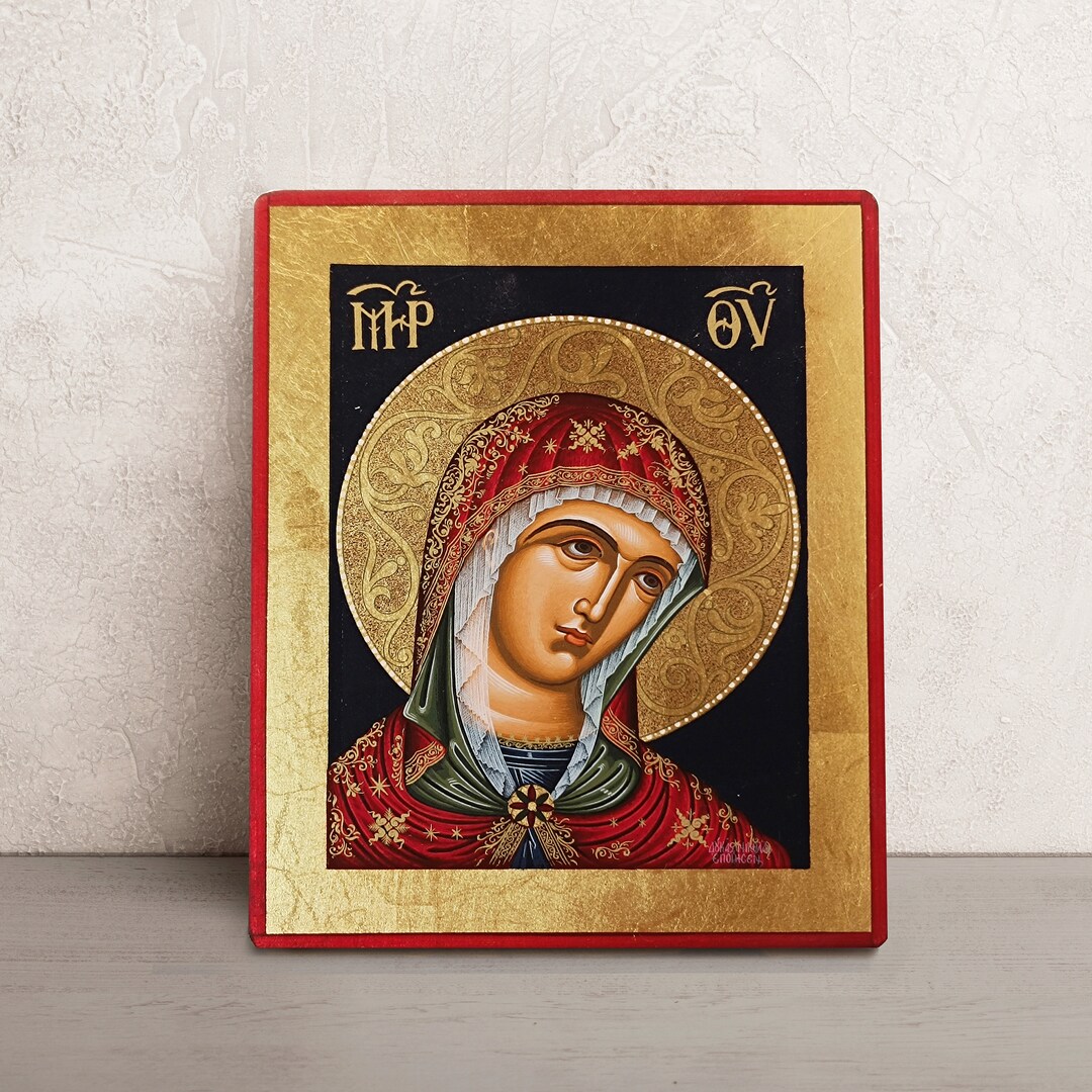 Holy Virgin Mary Icon Orthodox Icon Handmade Icon Byzantine - Etsy