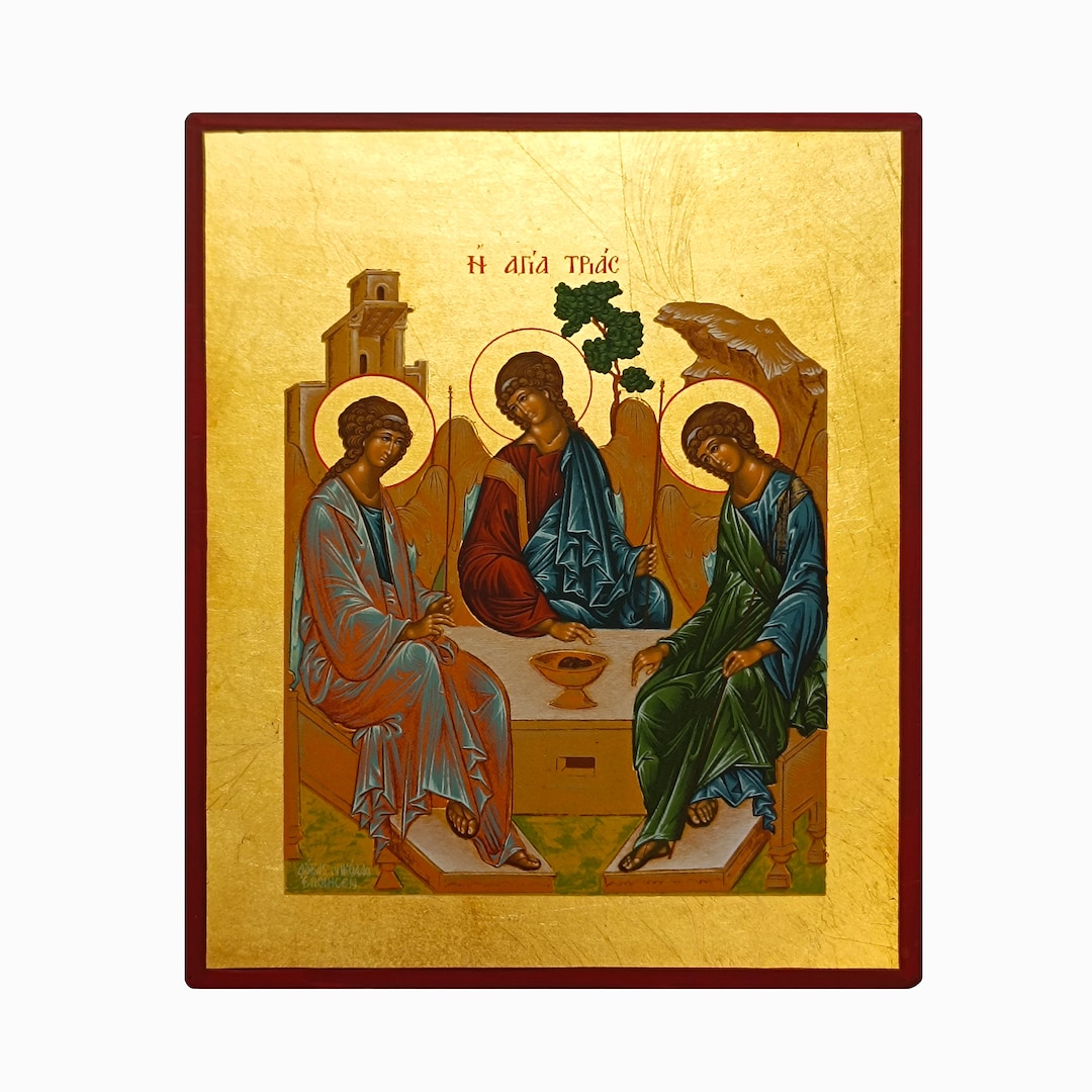 Holy Trinity Rublev Icon Hand Painted Orthodox Icon Byzantine Icon - Etsy