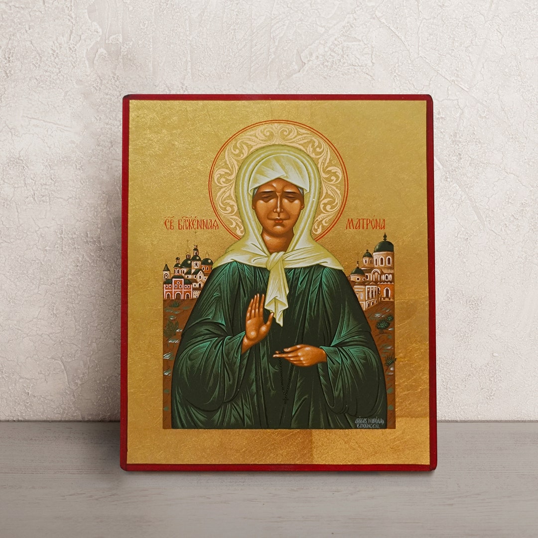 Orthodox Icon of the Saint Matrona • Greek Orthodox Icon • Hand Painted ...