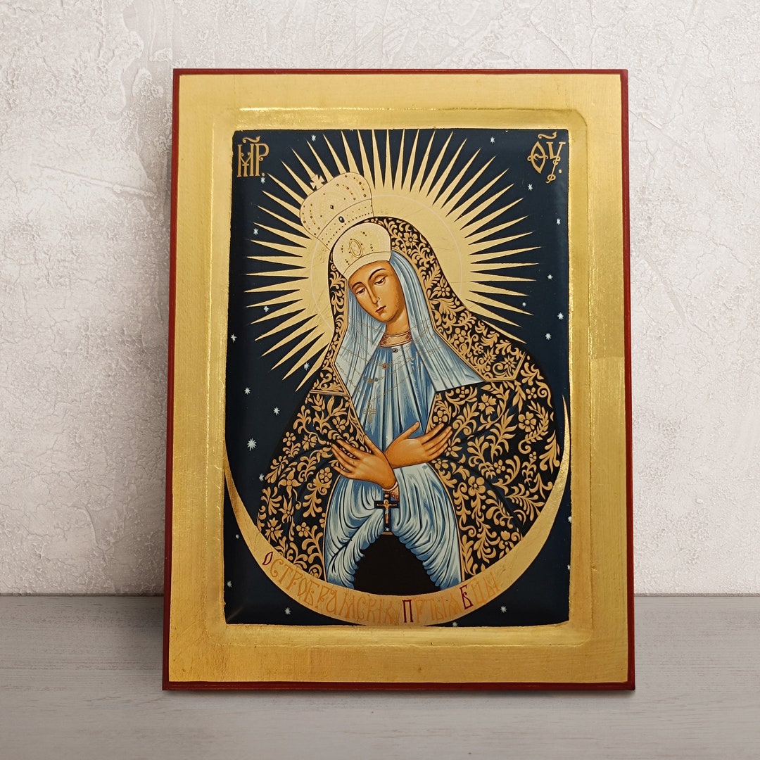 Our Lady of the Gate of Dawn Icon Catholic Mother Mary Byzantine Art ...