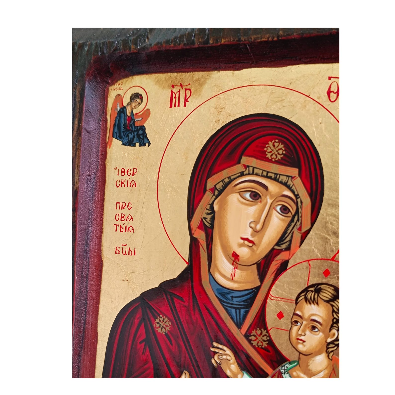 Sacred Hand Painted Icon of Our Lady • Greek Orthodox Art • Christian ...