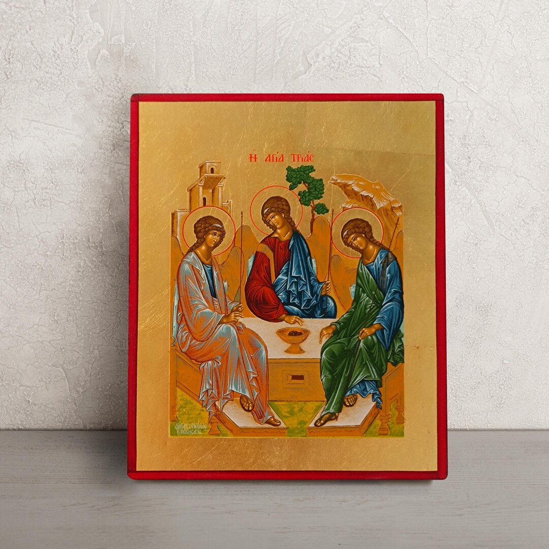 Holy Trinity Rublev Icon Orthodox Christian Byzantine Icon Hand Painted ...