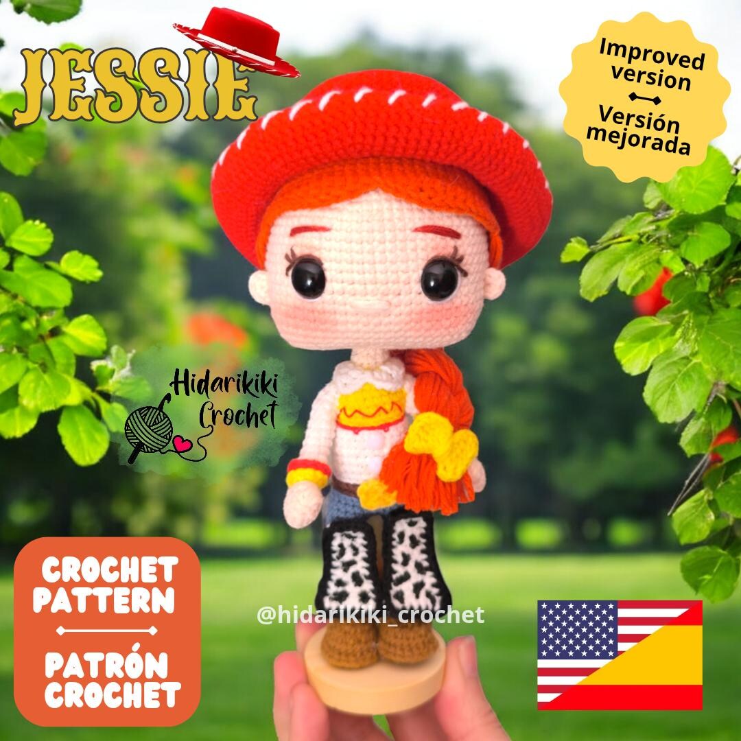 PDF Pattern Cowgirl Jessi Amigurumi Toy ENGLISH, SPANISH - Etsy