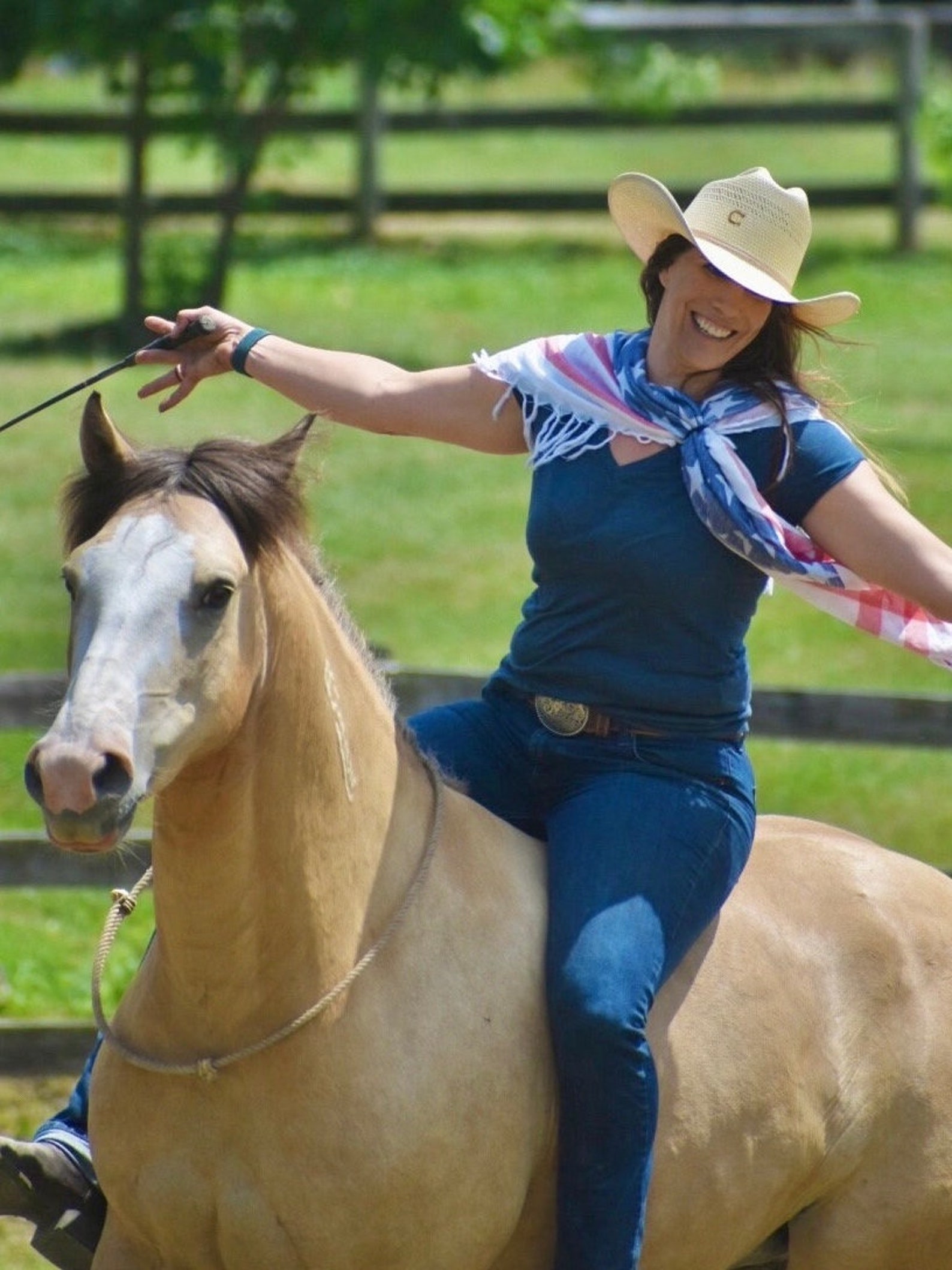 Lariat Liberty Horse Sliding Neck Ring Cordeo for Bridleless Riding ...