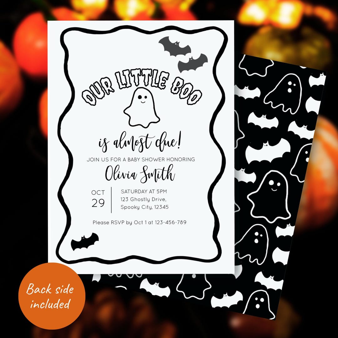 Our Little Boo is Almost Due Girl Shower Invitation- Editable Invite ...